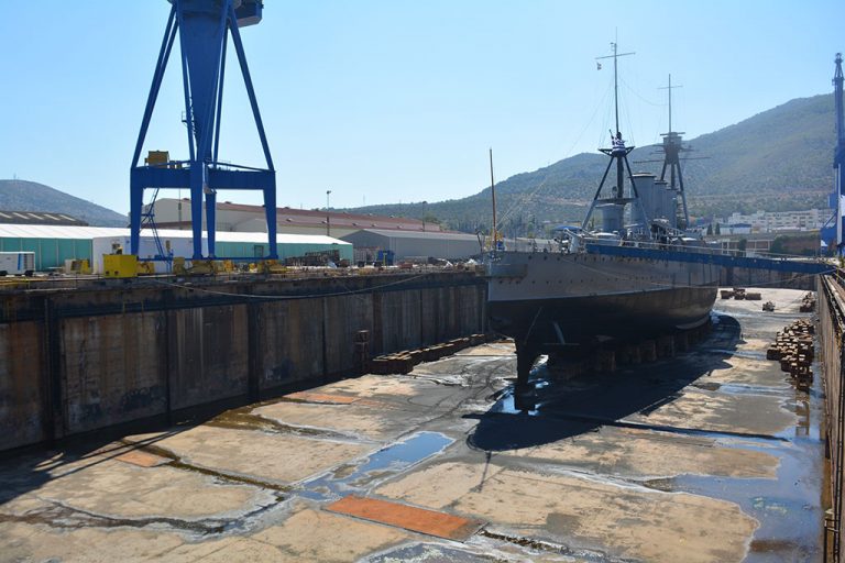 Modern Day Photos - Floating Naval Museum Battleship Georgios Averof